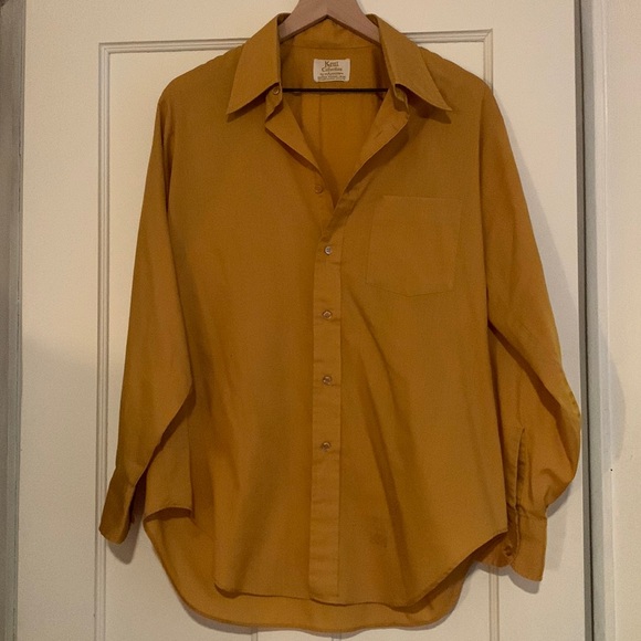 Arrow | Tops | Vintage Kent Collection By Arrow Mustard Yellow Button ...